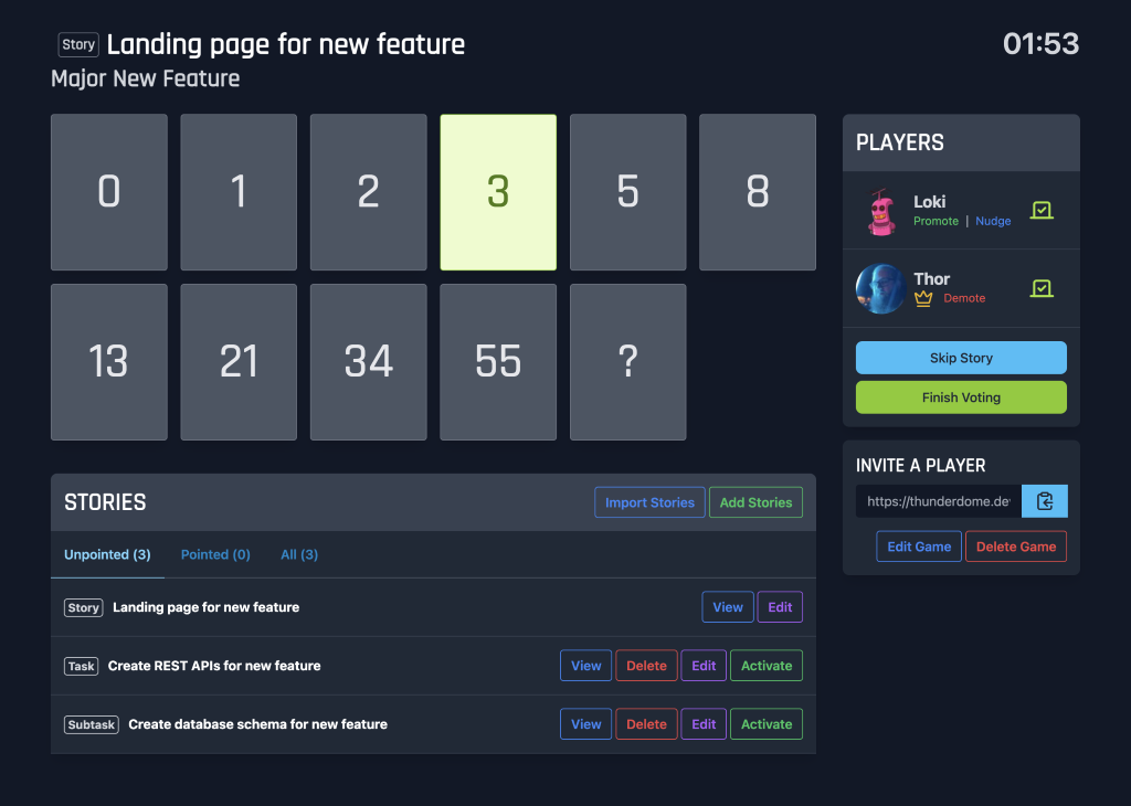 Thunderdome - Open Source Agile Planning Poker app